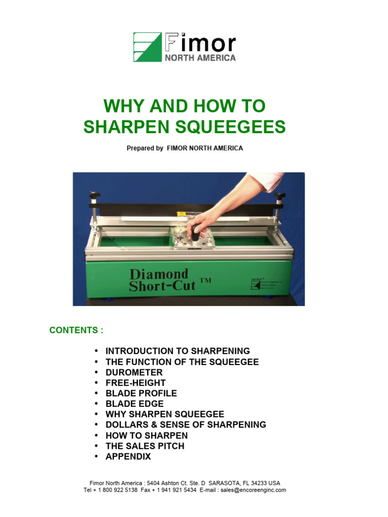 Why How Sharpen Squeegees | PDF | Blade