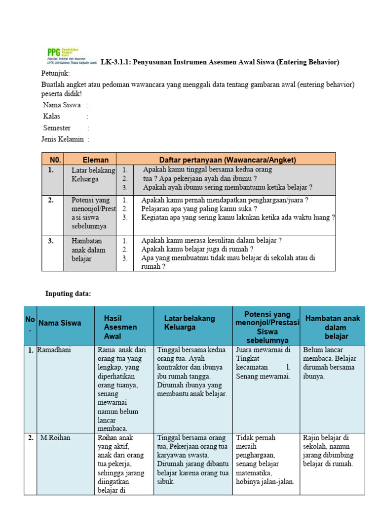 LK 3 BUNARI S.PD .I 5 WARNA | PDF