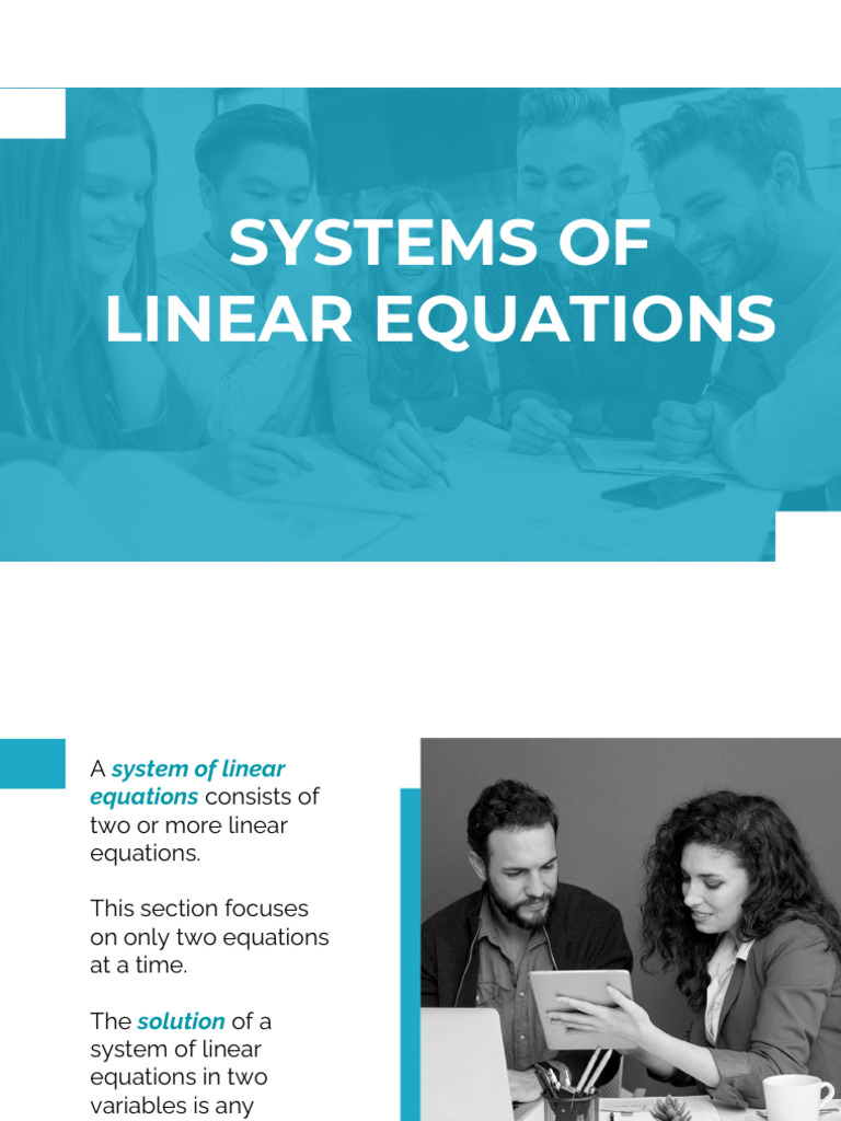 Systems of Linear Equations | PDF | Equations | Mathematics