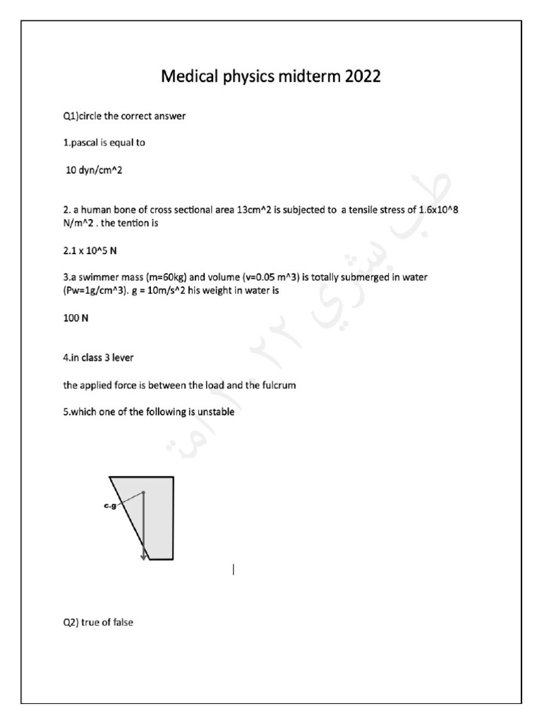 Physics Midterm 2022 | PDF