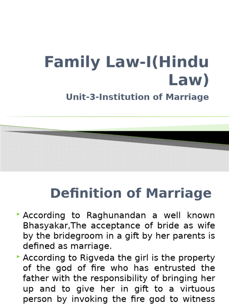 Family Law - I Unit-2 | PDF | Annulment | Marriage