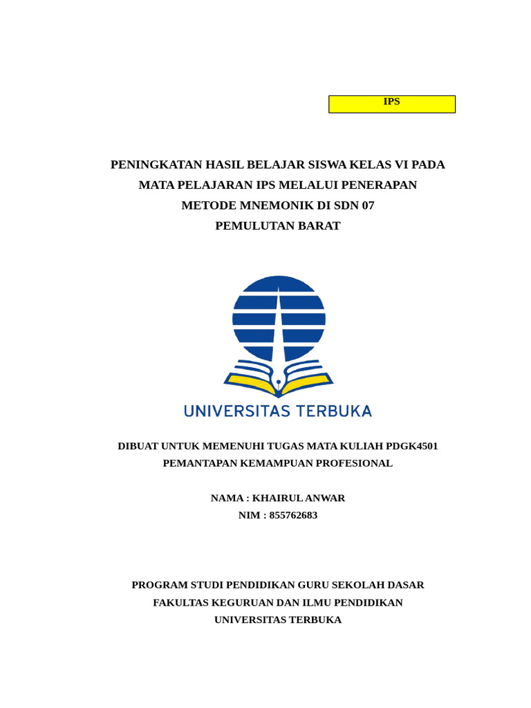 Khairul Anwar - Laporan PKP | PDF