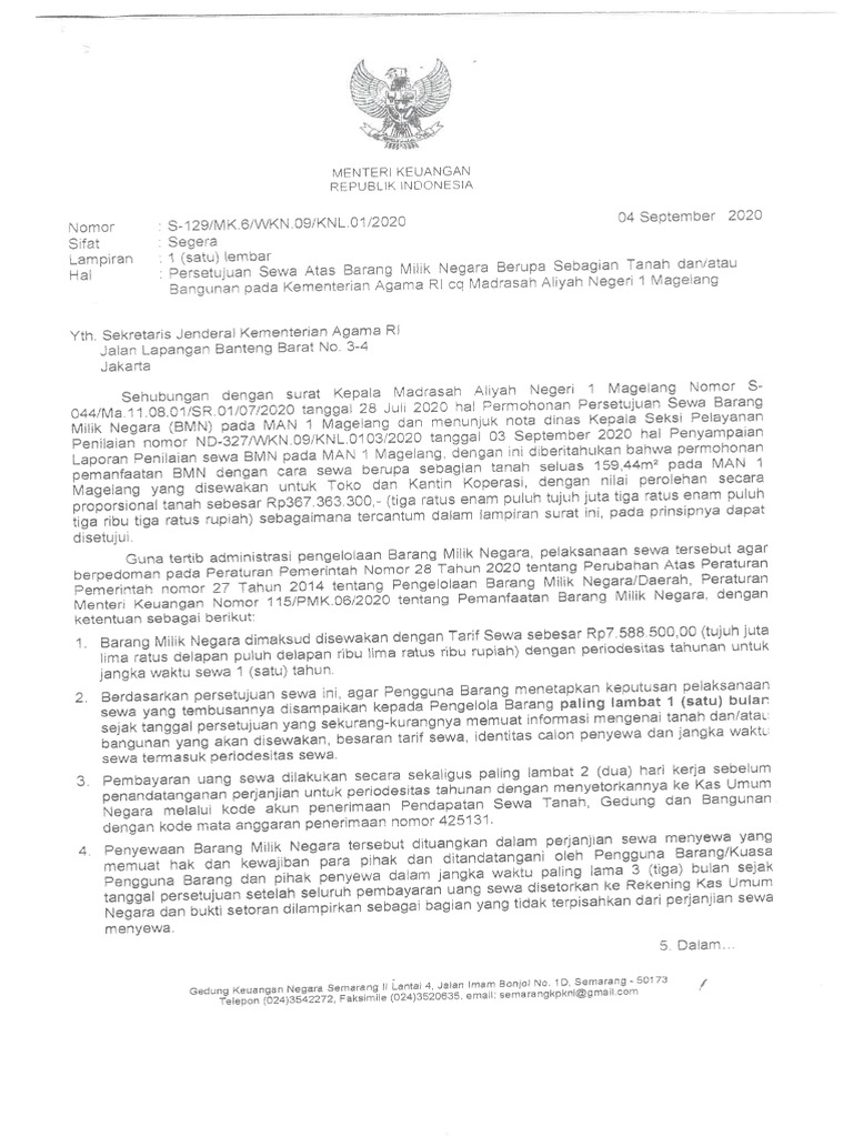 Persetujuan Sewa | PDF