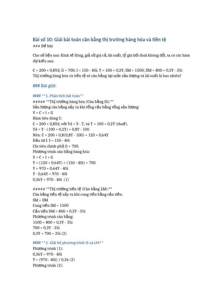 Bai Toan Can Bang Is LM | PDF