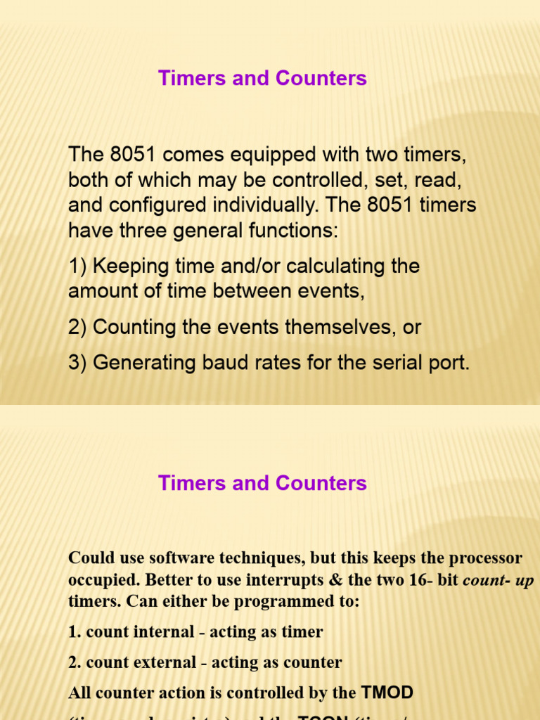 Chapter 3 Timers-Counters - Interrupts and Serial Communication | PDF | Computer Architecture ...