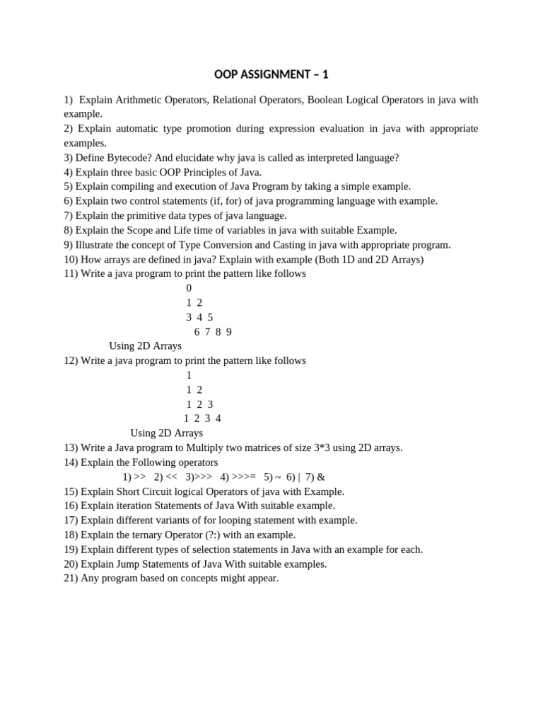 Oop Assignment-1 | PDF