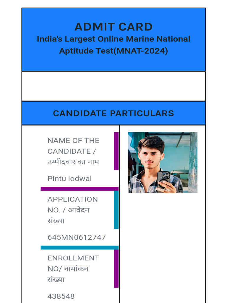 Admit Card | PDF
