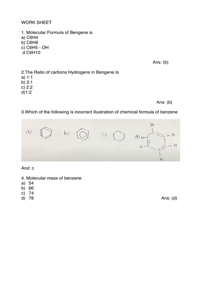 Work Sheet | PDF
