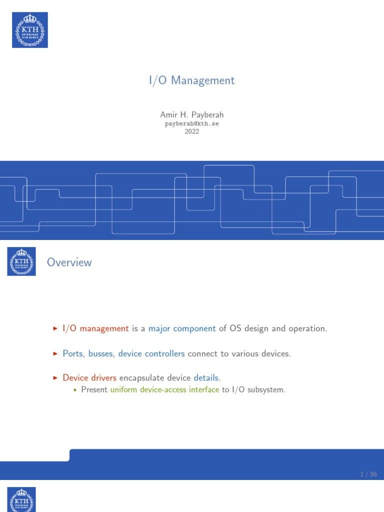 13 Io-Systems Printable | PDF | Input/Output | Operating System