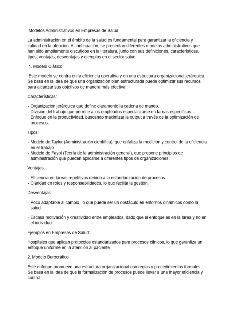 Modelo Administrativo | PDF