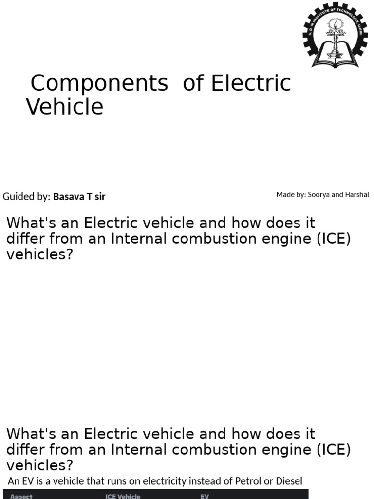 Components of EV | PDF | Electric Vehicle | Battery Charger