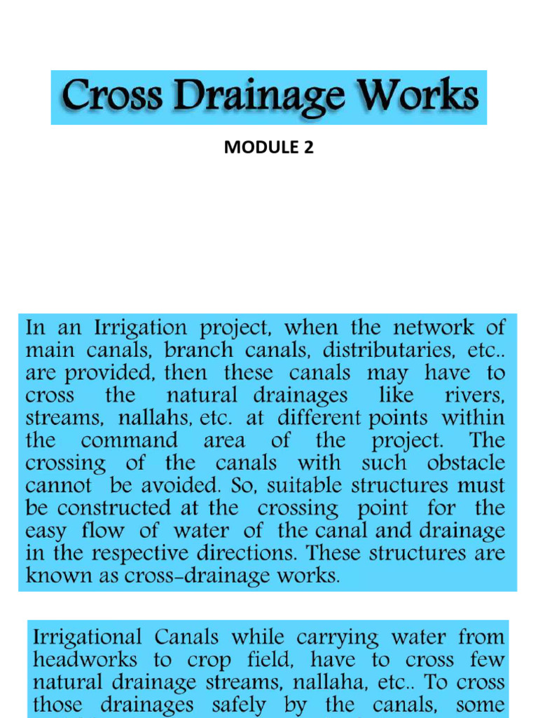 Cross Drainage Works | PDF