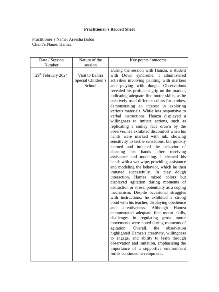 Practitioner LOG SHEET | PDF | Social Psychology | Psychology