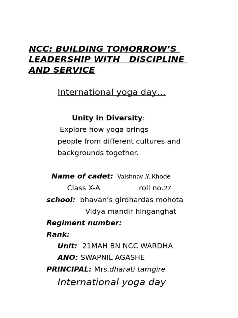 NCC Article Writing | PDF