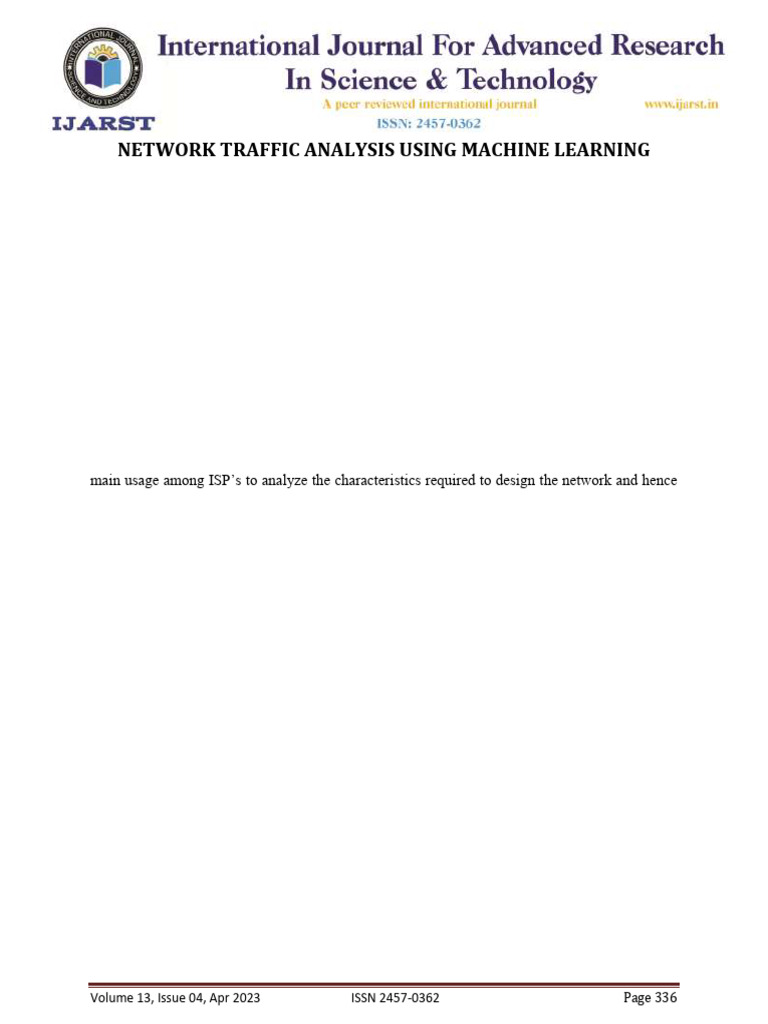 Network Traffic Analysis Using Machine Learning: Abstract | PDF | Machine Learning | Cognitive ...