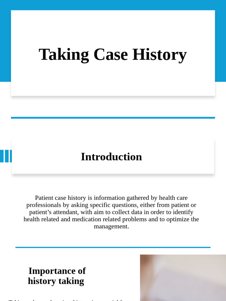 Taking Case History | PDF | Allergy | Patient