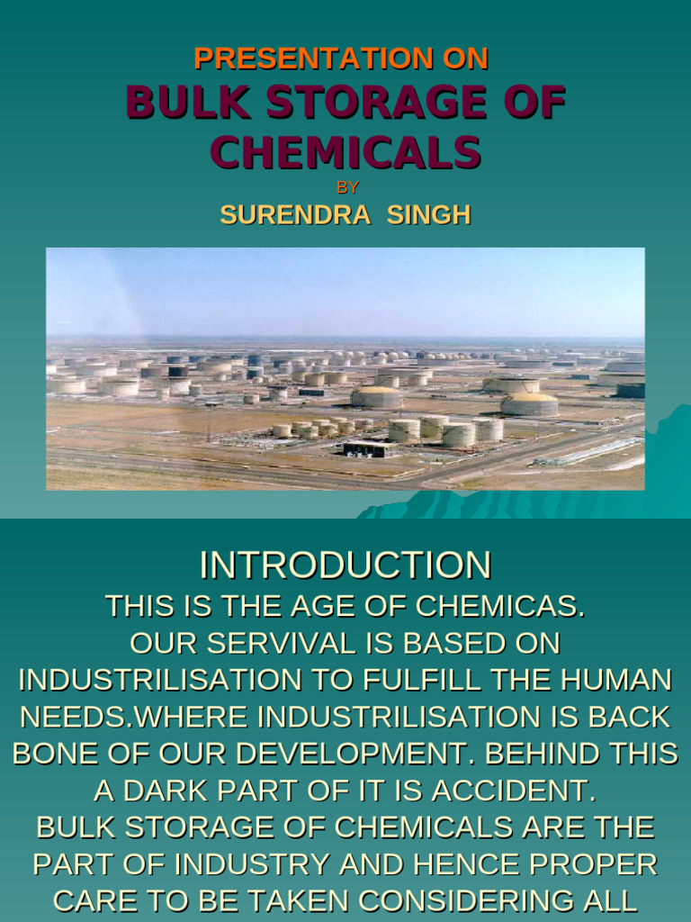 Bulk Storage of Chemicals | PDF | Liquids | Gases