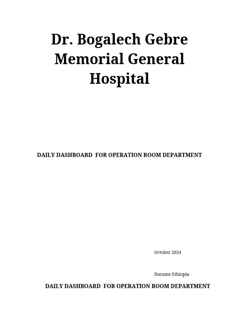 Daily Dashboard Week4 Pdf Surgery Surgical Specialties
