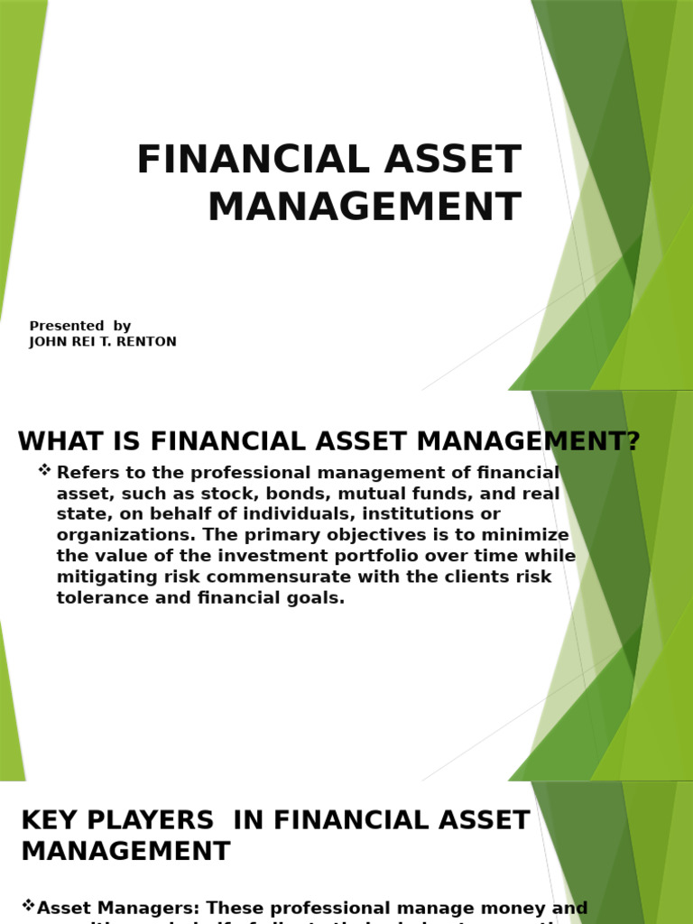 Financial Asset Management Guide | PDF | Investing | Investment Management