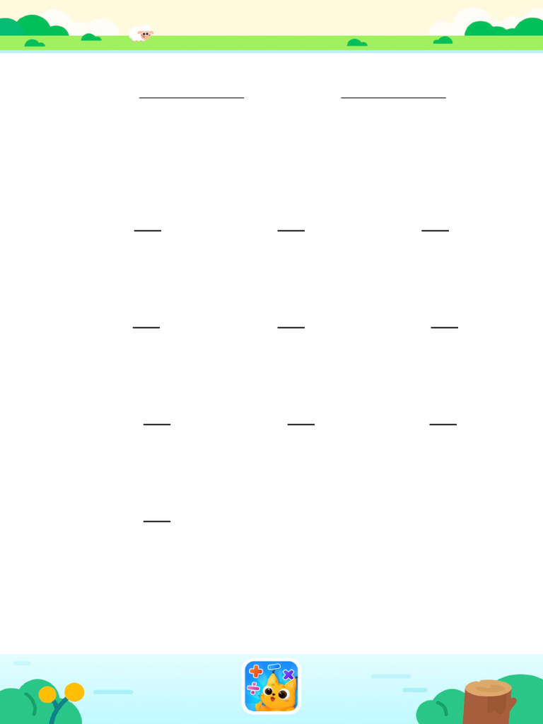 Kindergarten and Grade 1 Math Worksheet: 1. Subtraction: Same Last ...