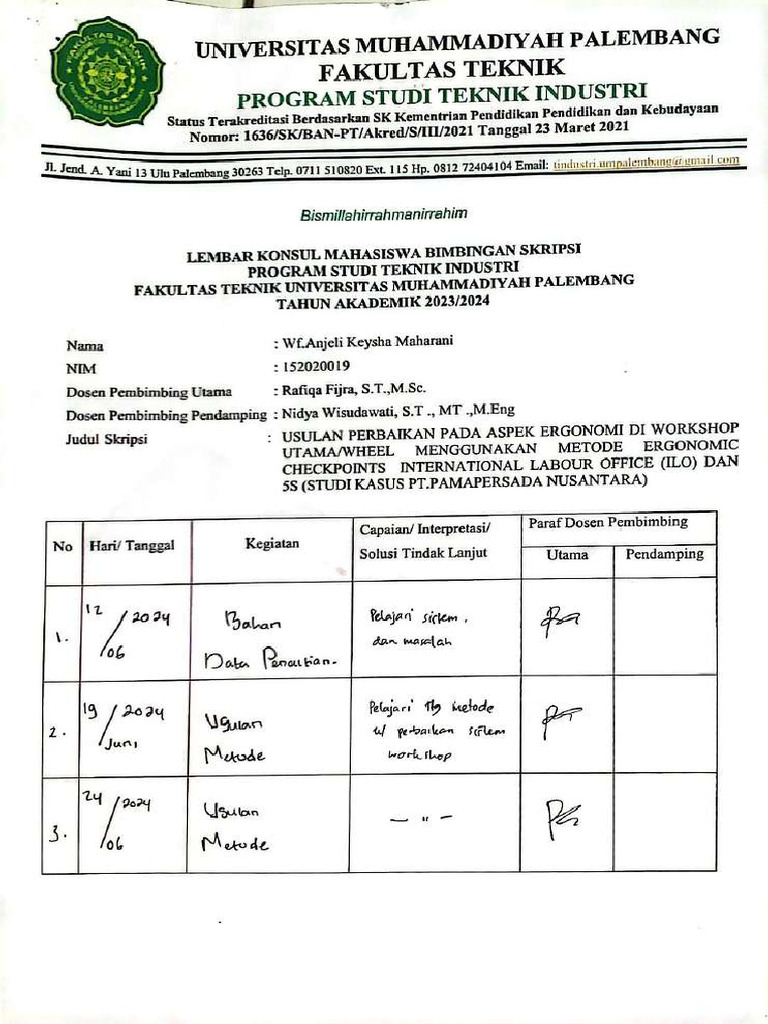 LEMBAR KONSULTASI (WF - Anjeli Keysha Maha - Compressed 2 | PDF