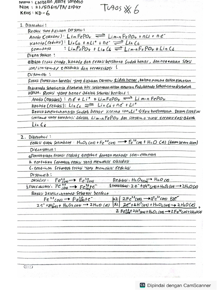 Tugas Kuliah Kimia Dasar | PDF