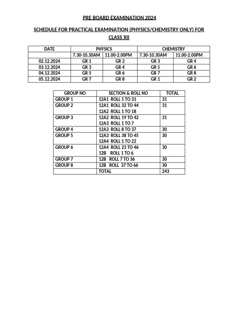 Pre Board Prac GR 2024 | PDF