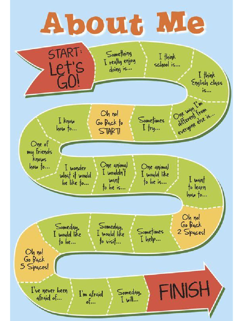All About Me Board Games | PDF