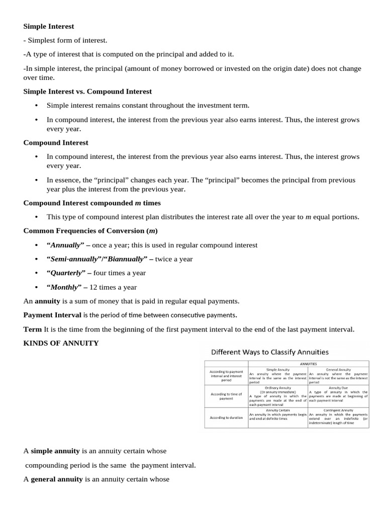 Pointers To Review Gen Math | PDF | Bonds (Finance) | Interest