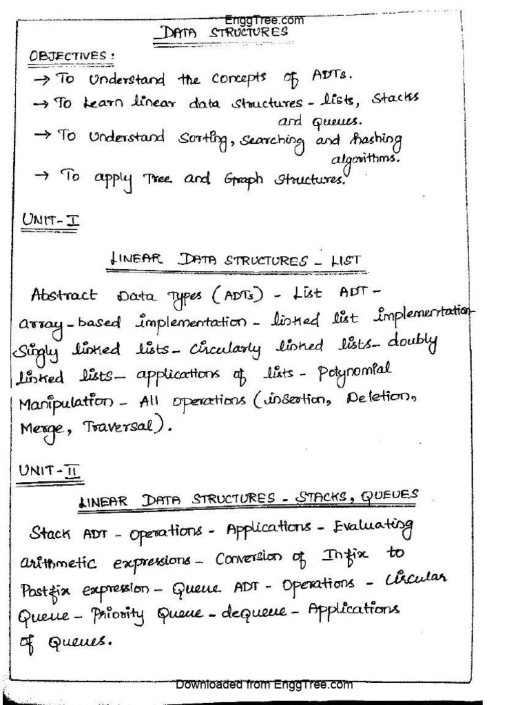Unit 1 - Lists Writen Notes | PDF