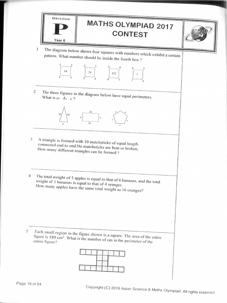 ASMO 2017-Toan-6 | PDF