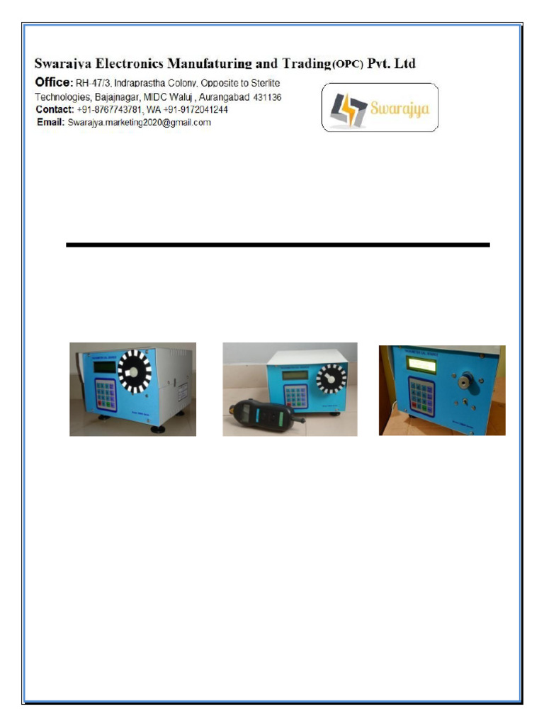 RPM Source Operating Manual-24 | PDF | Manufactured Goods | Electrical ...