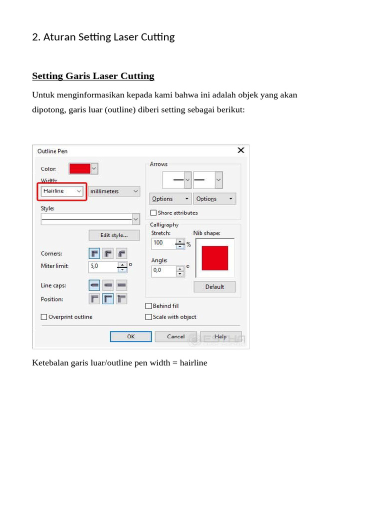 Aturan Setting Laser Cutting | PDF