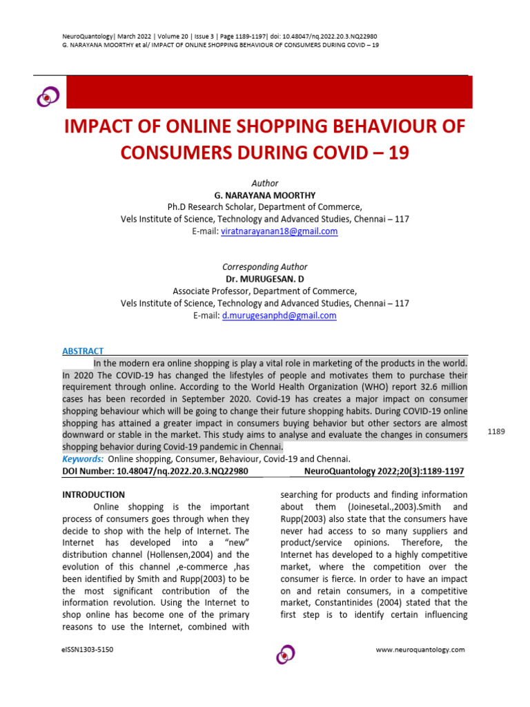 Impact of Online Shopping Beha | PDF | Online Shopping | Behavior