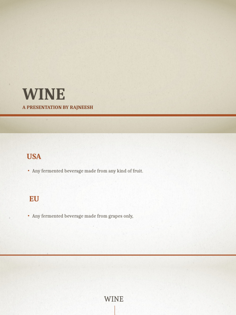 Comprehensive Wine Classification Guide | PDF | Wine | Fermented Foods