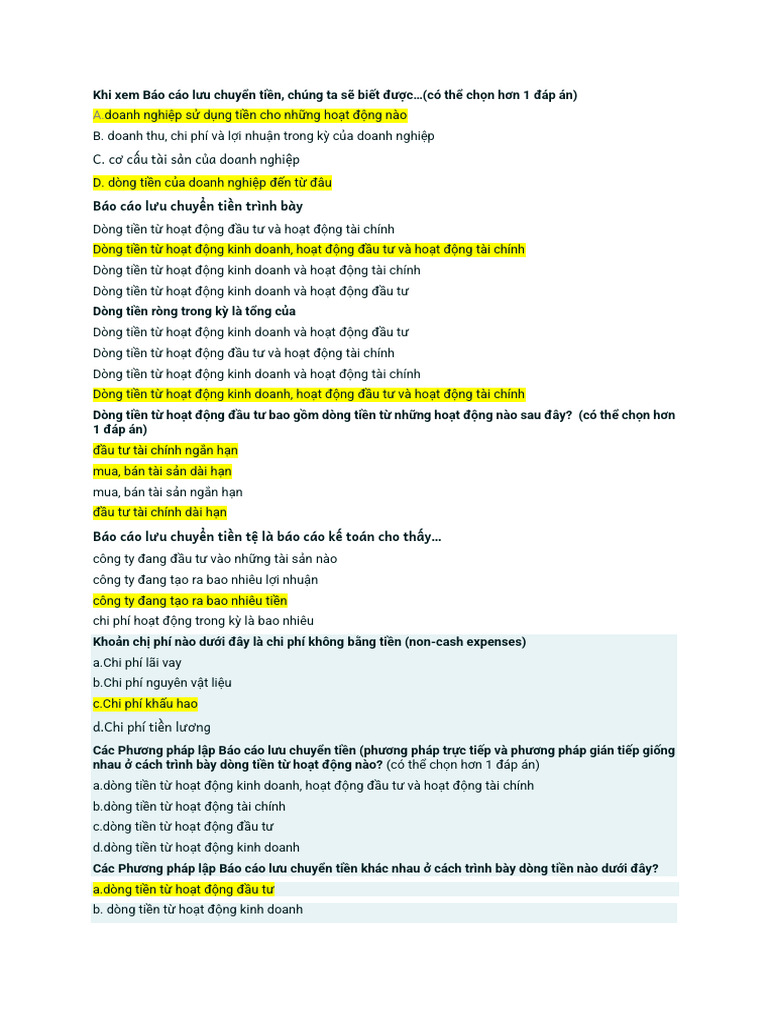 TỔNG HỢP Lý thuyết TCDN 1 | PDF