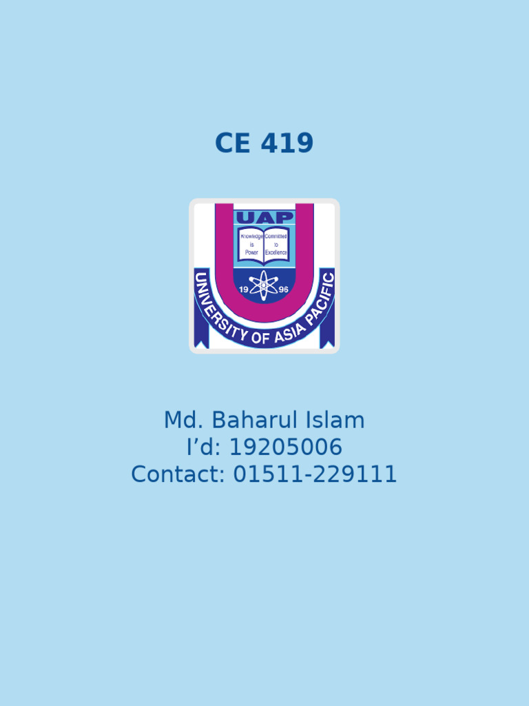 CE 419 Back Page | PDF