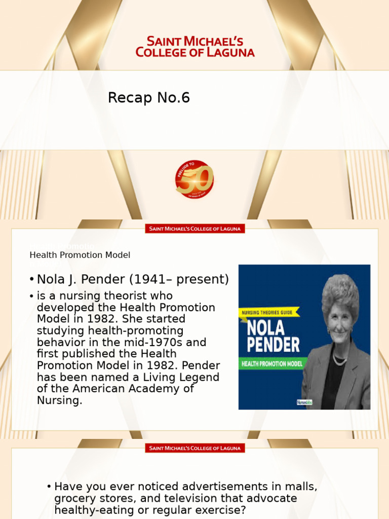 Recap No.6 | PDF | Health Promotion | Nursing