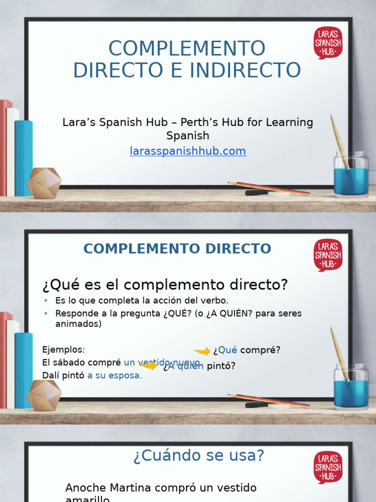 Complementos Directos e Indirectos | PDF | Objeto (gramática) | Verbo