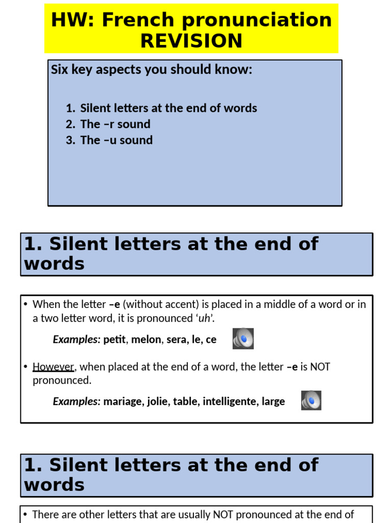 Mastering French Pronunciation Basics | PDF