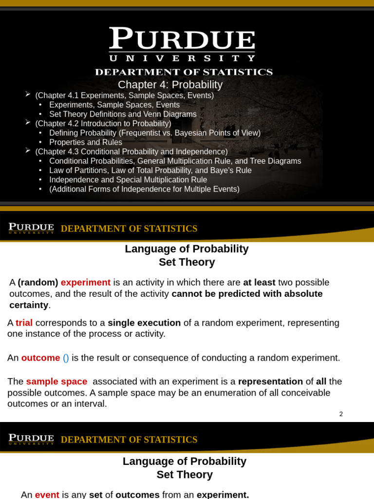 Chapter 4 Slides | PDF | Probability | Set (Mathematics) Chapter 4 Slides | PDF | Probability | Set (Mathematics)