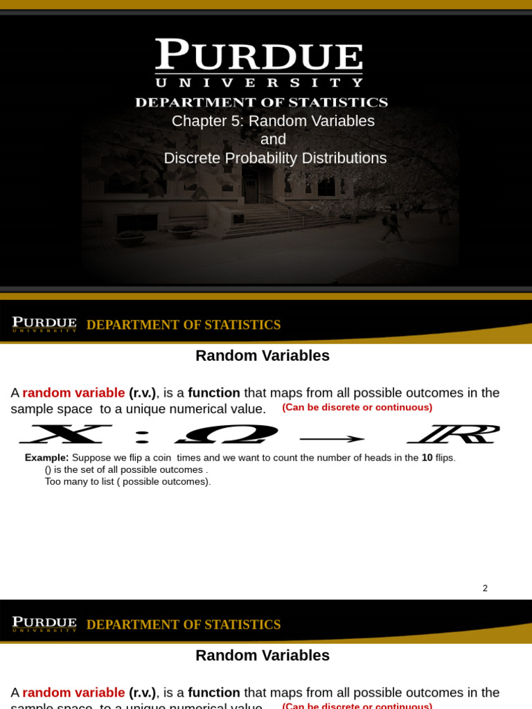 Random Variables and Probability Distributions | PDF | Probability ...