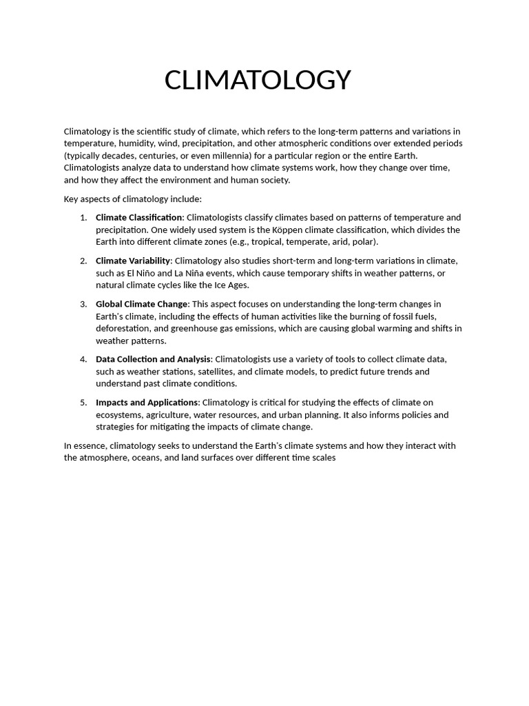 CLIMATOLOGY | PDF