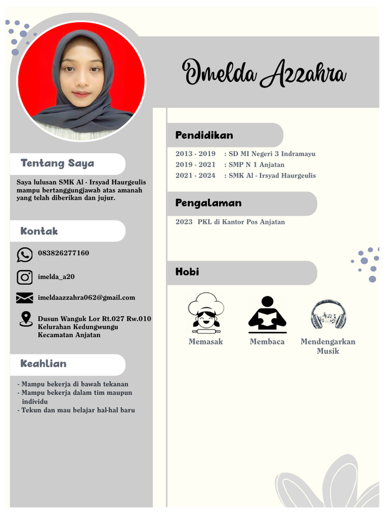 Profil Imelda Azzahra: Keahlian & Pendidikan | PDF