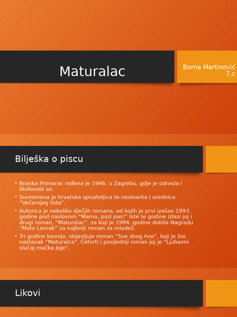 Maturalac | PDF