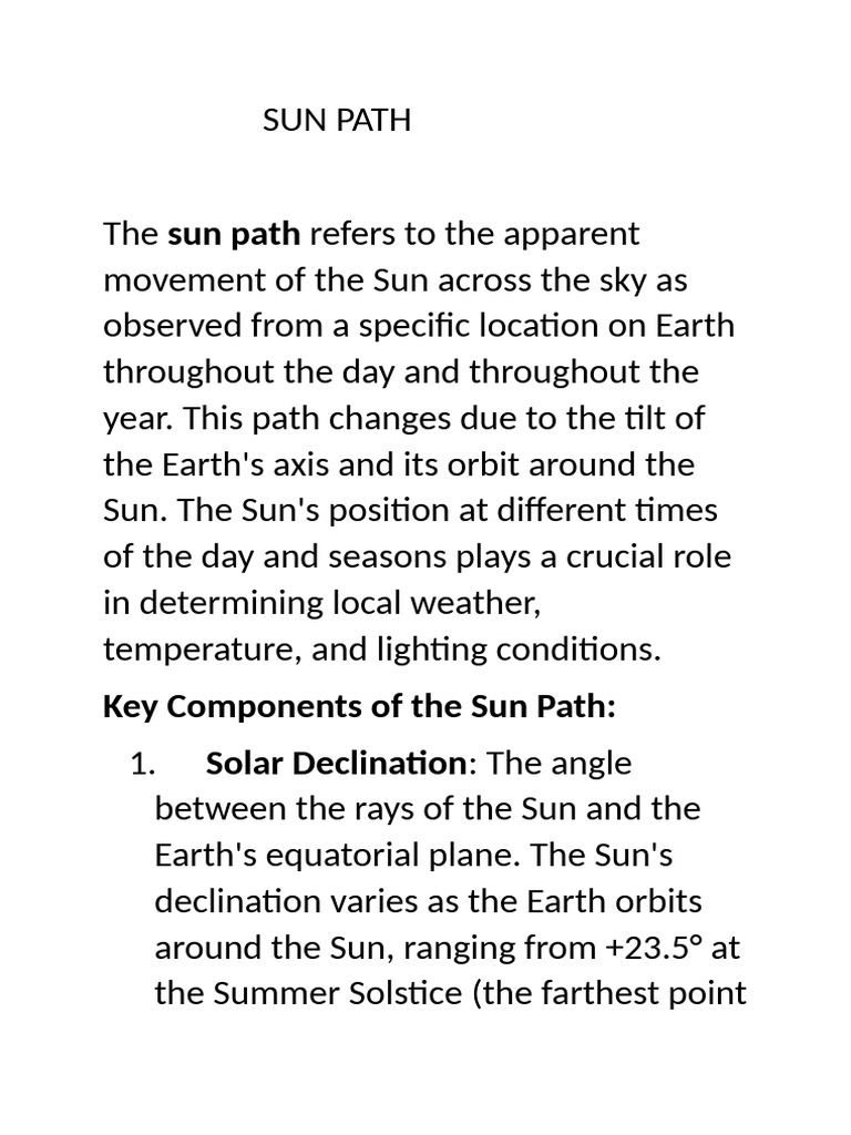 Understanding the Sun Path Dynamics | PDF | Sun | Solar System