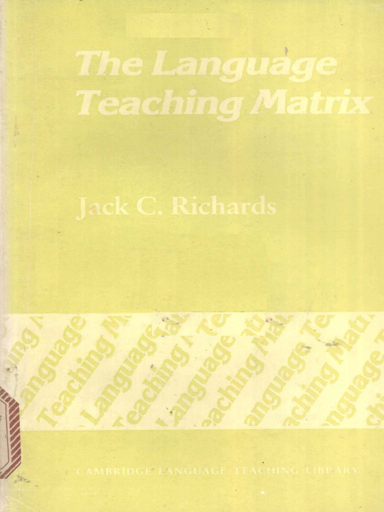 The Language Teaching Matrix Overview | PDF