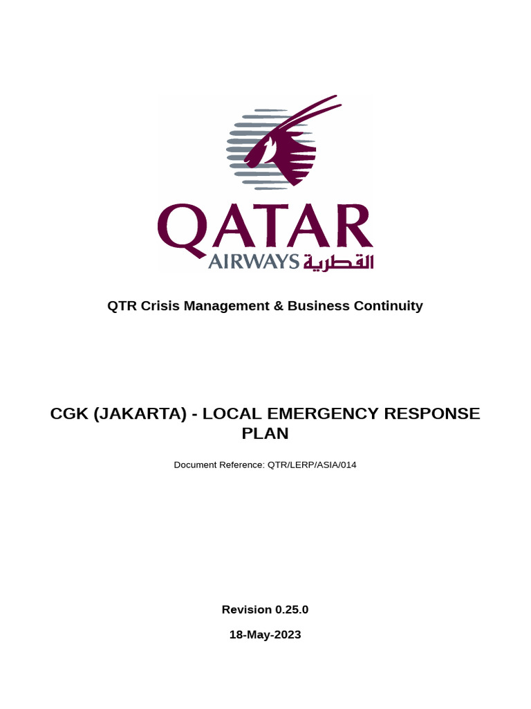 CGK (JAKARTA) - LOCAL EMERGENCY RESPONSE PLAN (7) Rev 25.0 | PDF ...