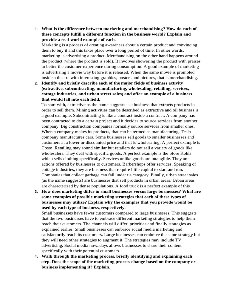 Marketing vs. Merchandising Explained | PDF | Marketing | Merchandising