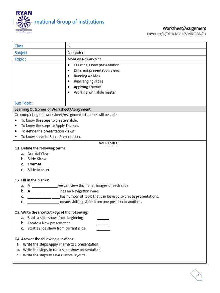 Ws Computer IV Ch6 More On Powerpoint - PDF Ic35662 | PDF